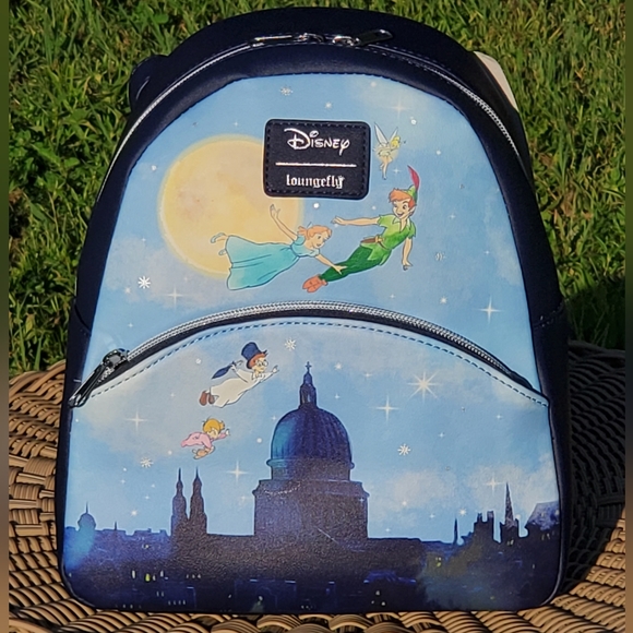 Loungefly | Bags | New Loungefly Peter Pan Flying Over City Mini ...